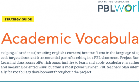 Academic Vocabulary | MyPBLWorks