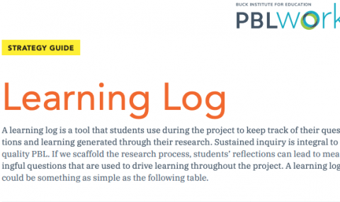 Learning Log | MyPBLWorks