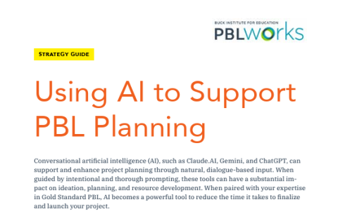 Using AI to Support PBL Planning | MyPBLWorks